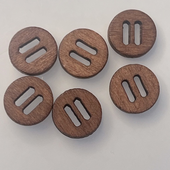 Other | Vintage Lot Of 6 Small Wooden Buttons | Poshmark